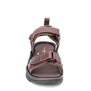 Rockport Men's Rocklake Flat Sandal, Brown/Brown, 9.5 W US
