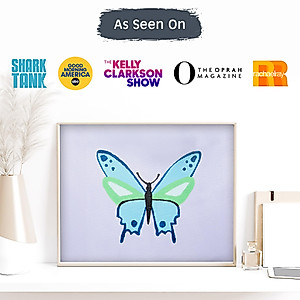 Pink Picasso Kits Paint by Number for Kids Ages 8-12 | DIY Beginner Kids Craft Kit Acrylic Paint Canvas Painting Art Kits & Wall Decor as Seen On Shark Tank | (Butterfly) 8x10-Paint Kit Set