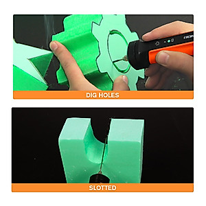 RONGTER 3 in 1 Foam Cutter Kit, Orange Foam Cutter Electric Foam Cutting Tool,Heated Foam Carving Knife Kit.