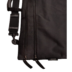 SoHo Urban Artist Art Portfolio Case Artwork Tote Bag, Heavy Duty Nylon, 2 Zippered Pockets, Handle & Shoulder Strap Lightweight Large Capacity for Drawings, Posters, 23x31 Inches Black