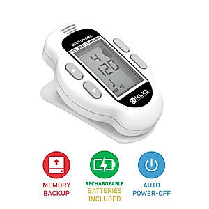 KLIQ MicroNome - Mini Rechargeable Digital Metronome - with Speaker (Digital Volume, Beat and Tempo Adjustment) Designed for use with Piano, Guitar, Saxophone, Flute, Violin, Drum (White)