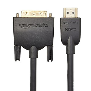 Amazon Basics HDMI-A to DVI (Male) Adapter Cable, Bi-Directional 1080P, Gold-Plated, 3 ft/0.9 m, Pack of 10, Black