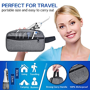 Cordless Water Dental Flosser for Teeth with 5 Modes, 2 in 1 Portable Oral Irrigator & Toothbrush with 6 Tips, 300ML, IPX7 Waterproof, USB Rechargeable Water Pick Teeth Cleaner for Braces & Bridges