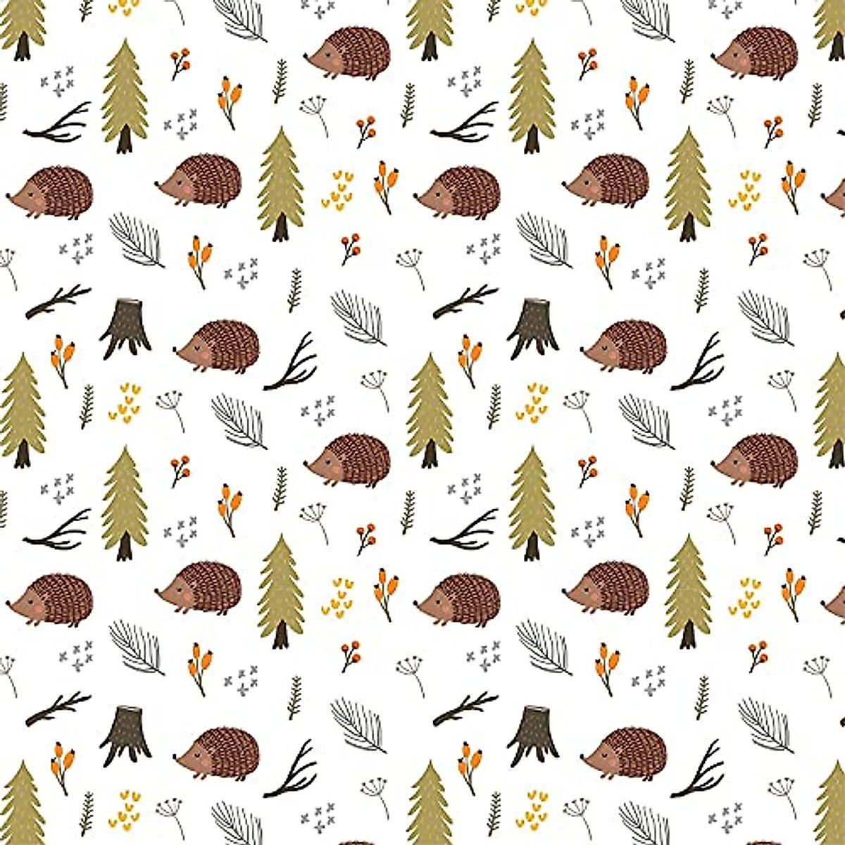 Stesha Party Woodland Wrapping Paper Hedgehog Gift Wrap - Folded Flat 30 x 20 Inch 3 Sheets