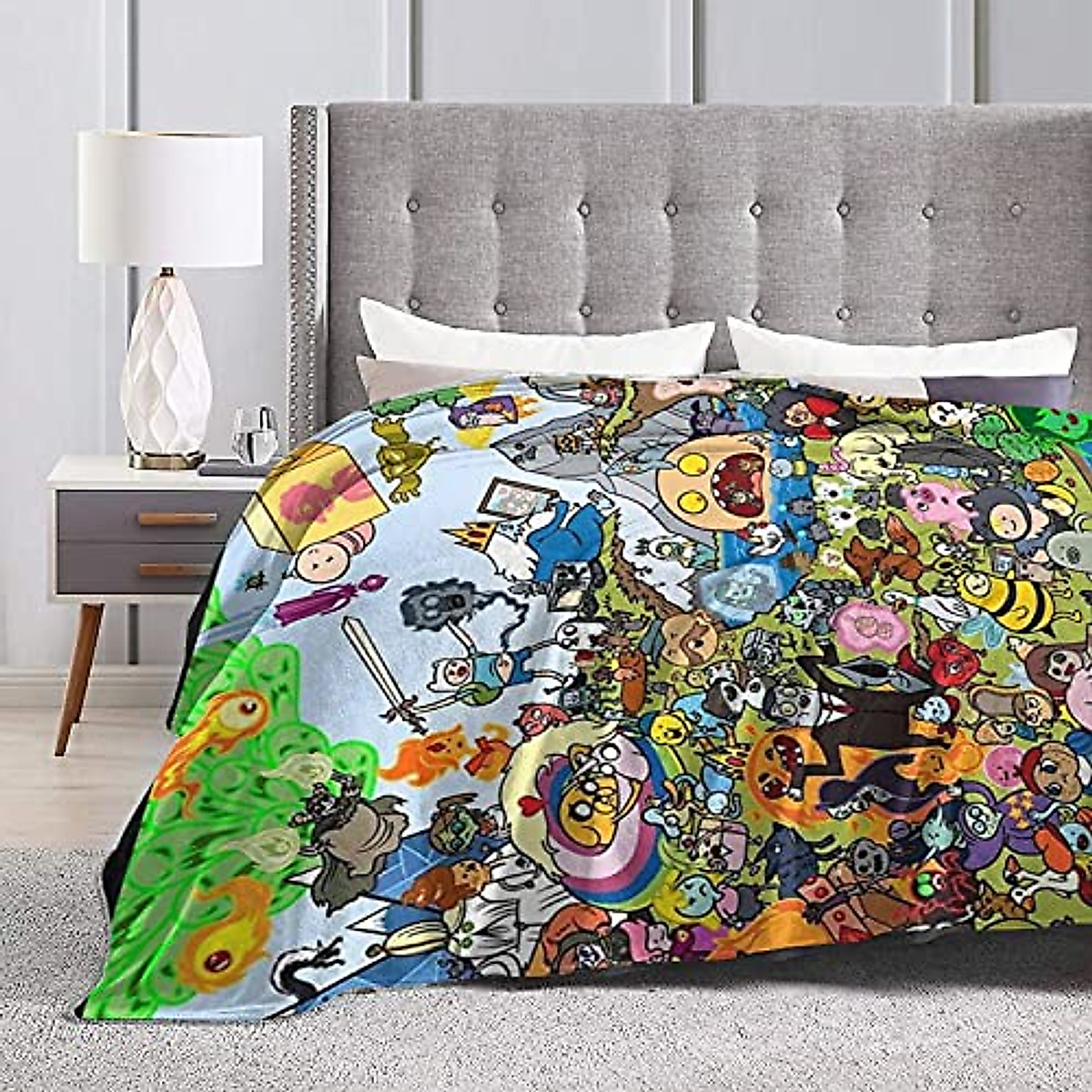 Blanket Super Soft Micro Fiber Cozy Blanket for Suitable Bed Couch for Adults and Children Throw Blankets 80 inchX60 inch, Black