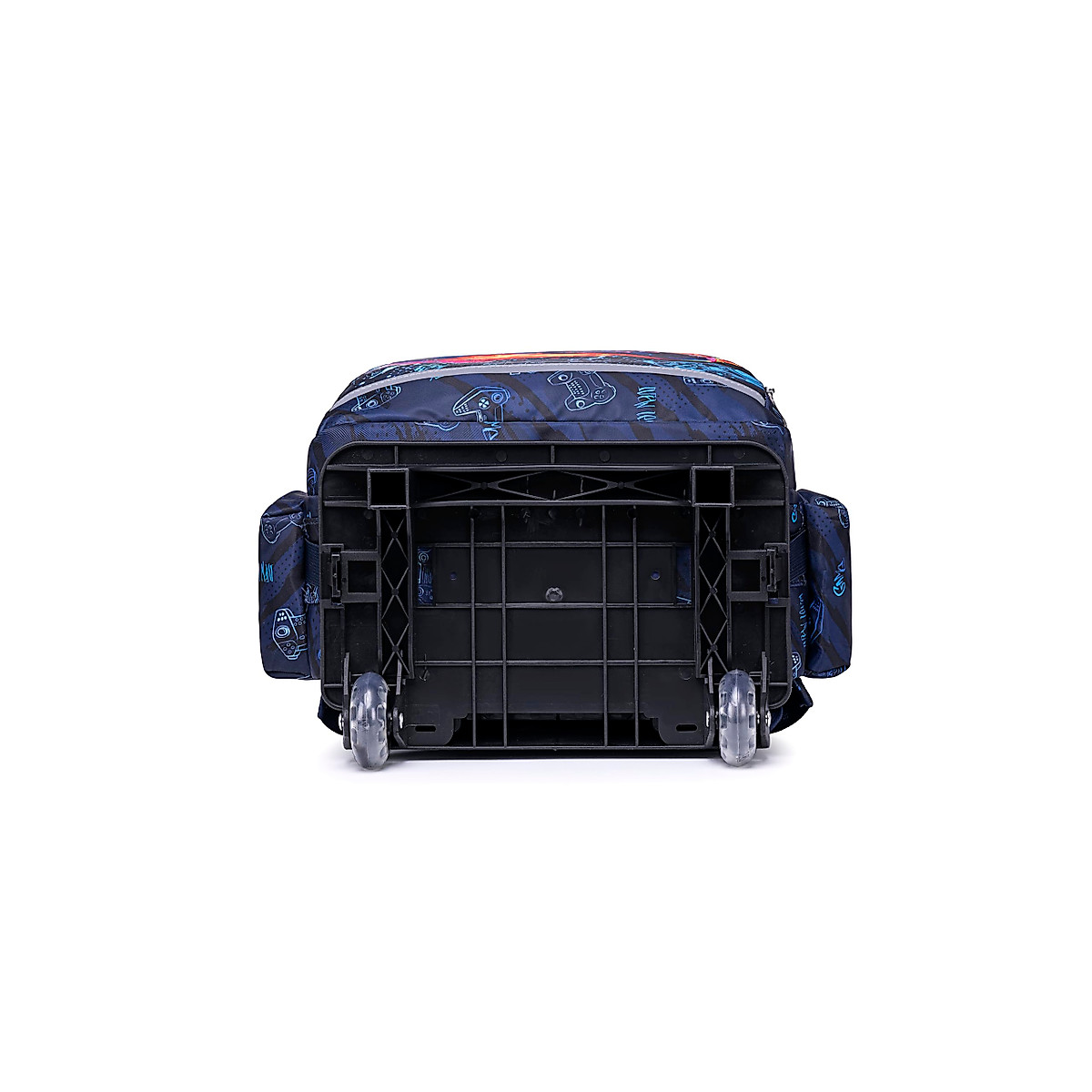 CAMTOP 18 Inch Rolling Backpack Girls Travel Roller Bag with Wheels Kids School Bags Wheeled Luggage Backpack (Galaxy-Rainbow)