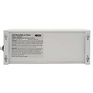 Tripp Lite ISOBAR8ULTRA Isobar 8 Outlet Surge Protector Power Strip, 12ft Cord, Right-Angle Plug, Metal Lifetime Limited Warranty & Dollar 50,000 Insurance White