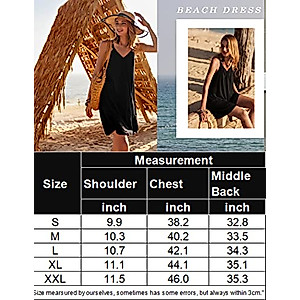 Ekouaer Womens Sleeveless Nightgown Sleepwear Summer Slip Night Dress,Black,XX-Large