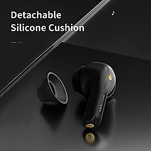 Magictom Half-in Ear Stereo V5.2 TWS Earphone Stable Signal ENC HD Calling True Wireless Earphone Low Power Consumption IP54 Waterproof TWS Earbud Exclusive Patented with 20hrs Playtime (Black)