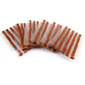 Chrov 100pcs Tire Plugs, Rubber Tire Repair Plugs for Tubeless Off-Road Tires Car, ATV, UTV, Wheelbarrow(4"/8") (4" x1/4", Brown)