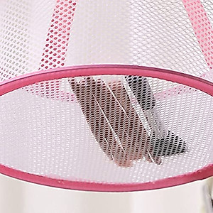 Mini Hanging Drying Net Windproof, Foldable Makeup Brush Puff Drying Mesh Rack Basket with Hook(no lid,purple)