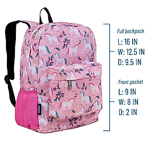 Wildkin 16-inch Kids Backpack – Durable, Padded & Spacious School Bag for Boys & Girls - Magical Unicorns