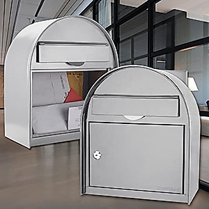 Barska Wall Mount Multi-Purpose Locking Mail Suggestion Drop Box with Key Lock for Home Office Classroom