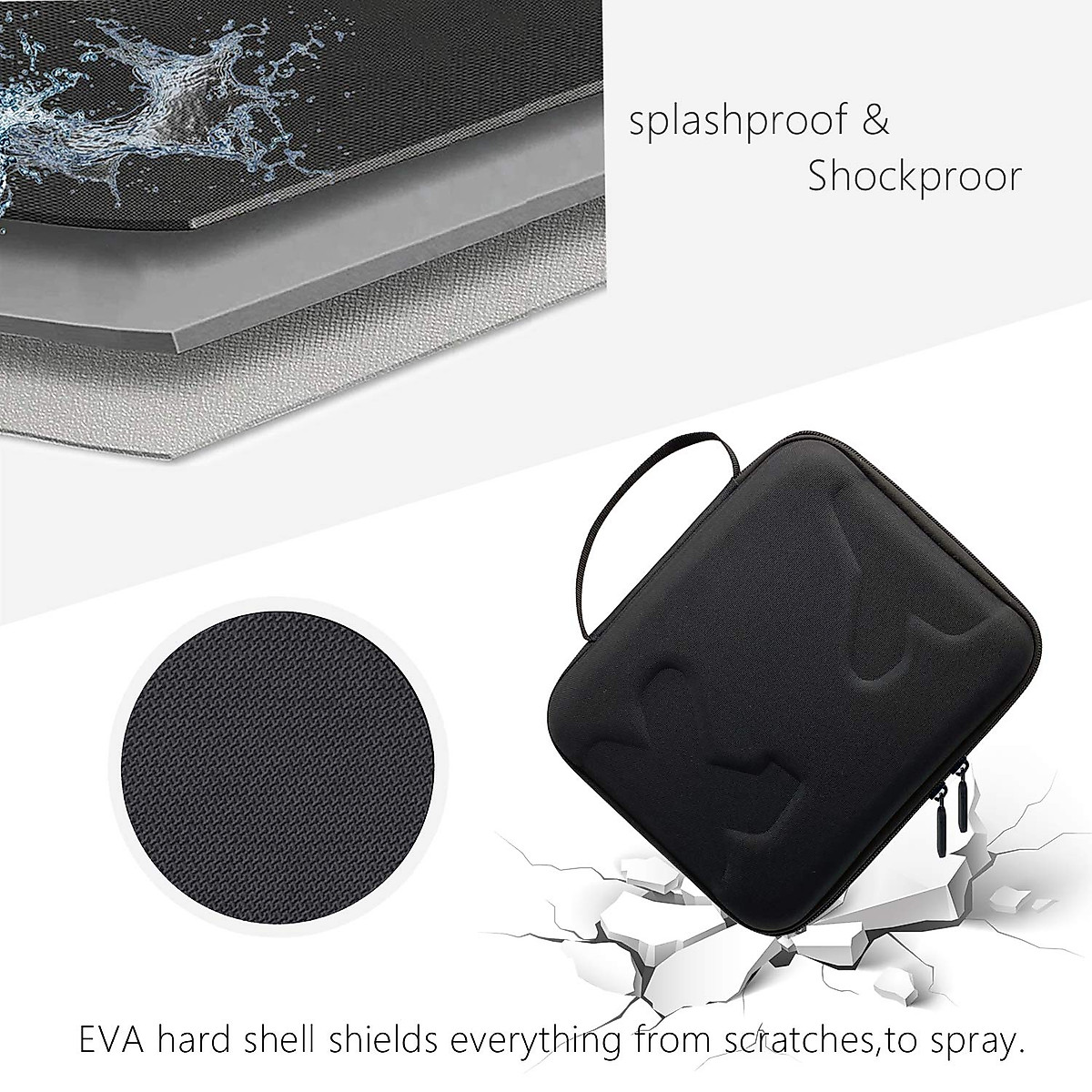 SKYWARDTEL Carrying Case for DJI Mini 2/Mini 4K Drone Case Hard Shell Storage Bag Compatible with DJI Mini 2 Drone and Other Accessories with Propeller Protectors and Control Stick Cove