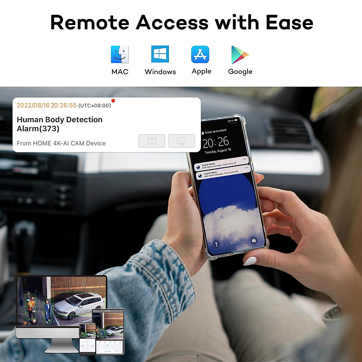 ONWOTE 4K 32 Channel NVR PoE IP Security Video Audio Recorder, Support 32CH Input 8MP/ 6MP/ 5MP, Multi-Mode Recording, NO Hard Drive, Work with PoE Switch, Support All ONWOTE PoE Camera