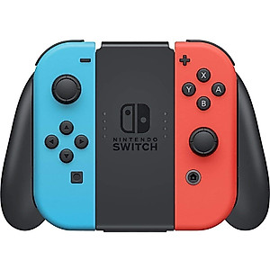 Nintendo 2020 Premium Switch 32GB Console Family Essential Bundle - Neon Red/Neon Blue Joy-Con, Super Mario Odyssey, Red Dual Joy-Con Charger, TMLTT 128GB MicroSD Card, HDMI Cable