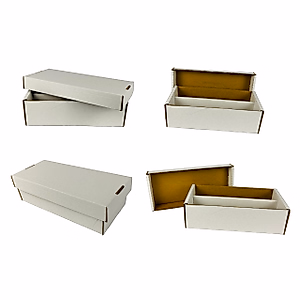(6) Shoe 2 Row Storage Boxes (1600 Ct.) - Cardboard Storage Box - Baseball, Football, Basketball, Hockey, Sportscards, Gaming & Trading Cards Collecting Supplies by MAX PRO