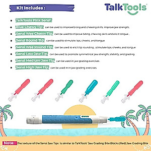 TalkTools® Sensi (Ocean Blue) Oral Sensory Therapy Tool with 7 Sensi Jaw Tips