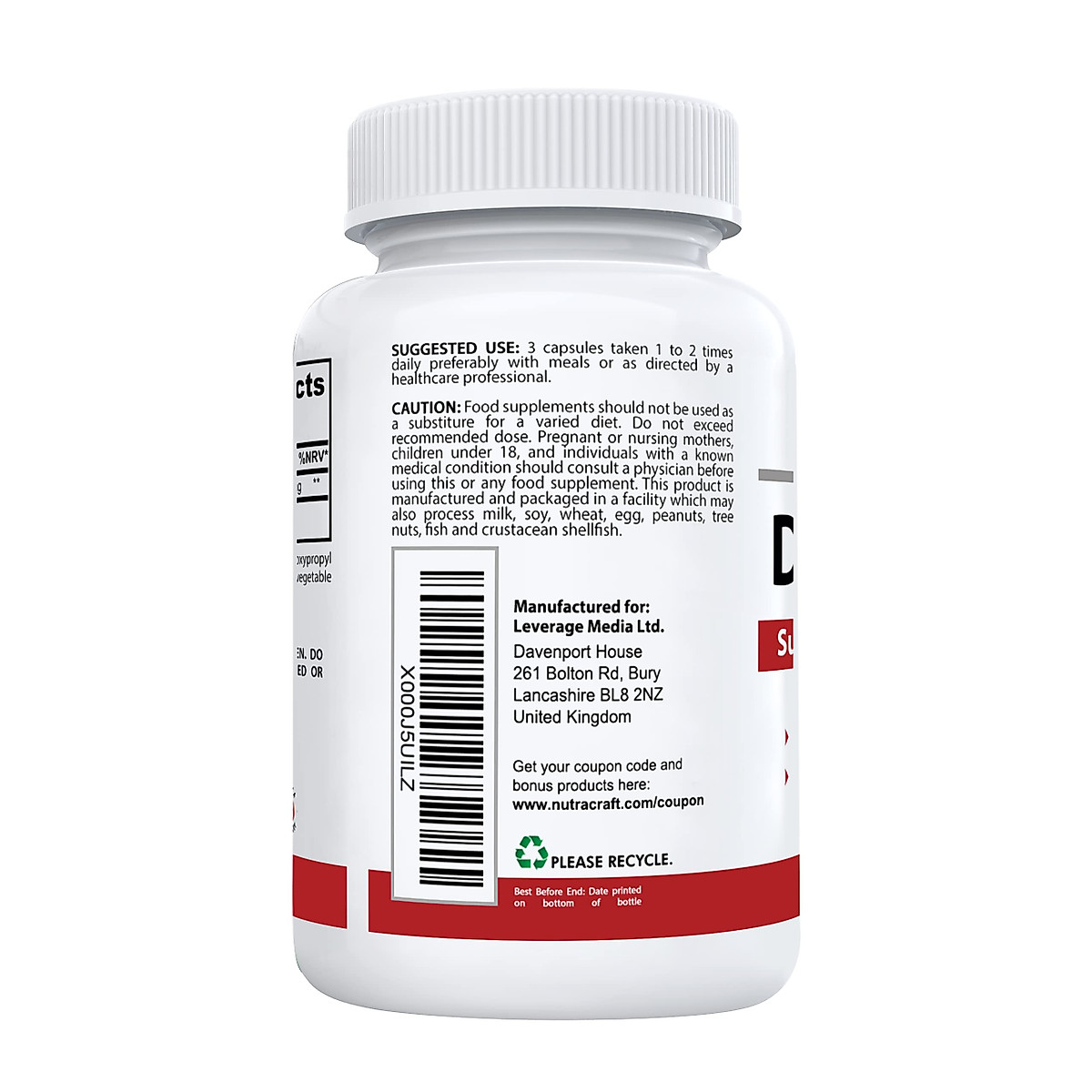 Nutracraft 1500mg Pure D-Mannose Supplement for Urinary & Bladder Health | No Preservatives or Gluten | Made in The USA | 90 Vegetarian Capsules