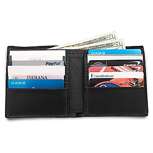 Black Genuine Alligator Skin Hipster Wallet Handmade with 12 Card Slots