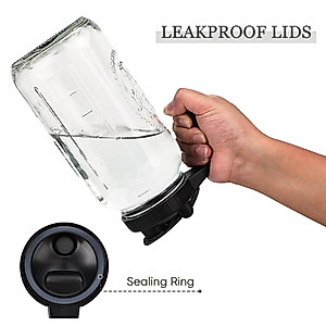 3 Pack 64oz Sun Tea Glass Jar for Outside, Half Gallon Glass Pitcher with Airtight Lid, Water Jug, Milk Container for Fridge, Heavy Duty Wide Mouth Mason Jar for Iced Tea, Cold Brew Coffee, Drink