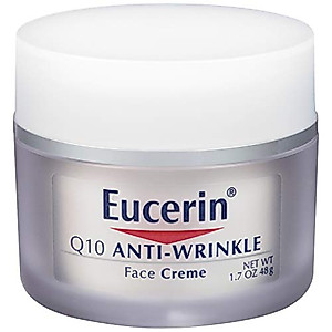 Eucerin Q10 Anti-Wrinkle Face Cream, Unscented Face Cream for Sensitive Skin, 1.7 Oz Jar