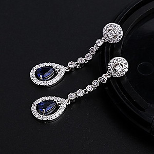 GULICX AAA Cubic Zirconia CZ Silver Plated Base Women's Party Jewelry Set Earrings Pendant Necklace