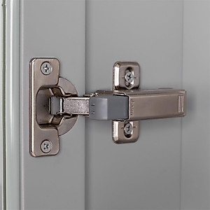 WELLFOR 24"x 30" Bathroom Medicine Cabinet with Mirror for Bathroom, 3 Tier Wooden Wall Mounted Mirror Medicine Cabinet Organization with Shelves and Single Soft-Close Door, Titanium Grey