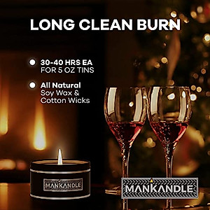 Premium Scented Candles Gift for Men - Mens Scented Candles - Unique Candles for Men, Inspirational Gift for Him, Candle with Relaxing Scents, Masculine Candle, Stress Relief Gifts for Men - 6 Pack