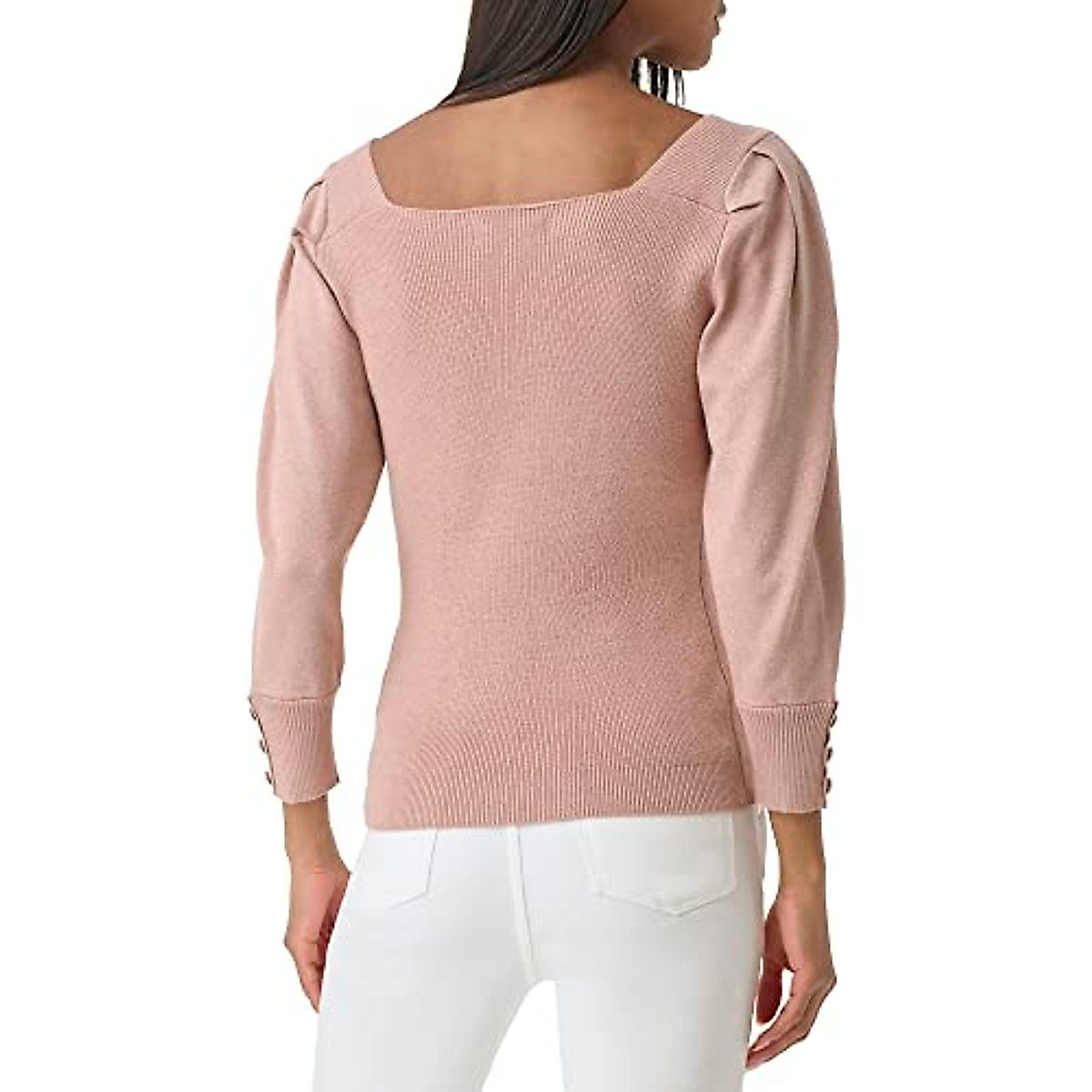 Karl Lagerfeld Paris Women's Everyday Casual Sparkle Sweater, Dune Pink Multi