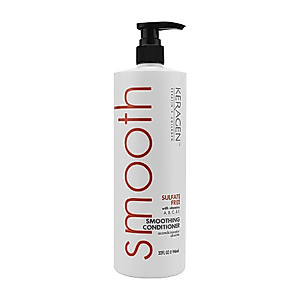 KERAGEN - Smoothing Conditioner with Keratin and Collagen for All Hair Types, Sulfate Free, 32 Oz - Moisturizes, Strengthens, Protects Color and Repair - Panthenol, Vitamins, and Jojoba Oil