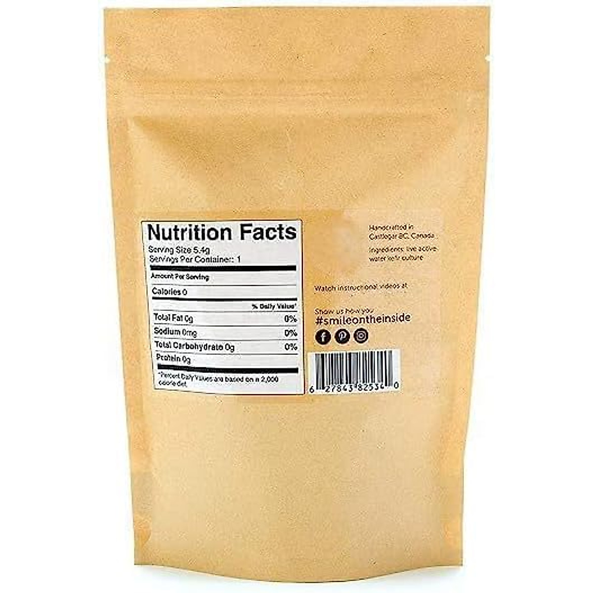 Organic Heirloom Starter Unlimited Usage Dehydrated Water Kefir Grains- Grown in Organic Specialty Sugars and Natural Spring Water - Organic, Vegan, Gluten-Free, and Caffeine-Free