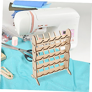 GRADENEVE Spool Stand Desktop Thread Holder Sewing Thread Holder Spool Organizer Thread Spool Holder Storage Stand for Spool Embroidery Thread Storage Sewing Thread Rack Knitting Tool Wooden