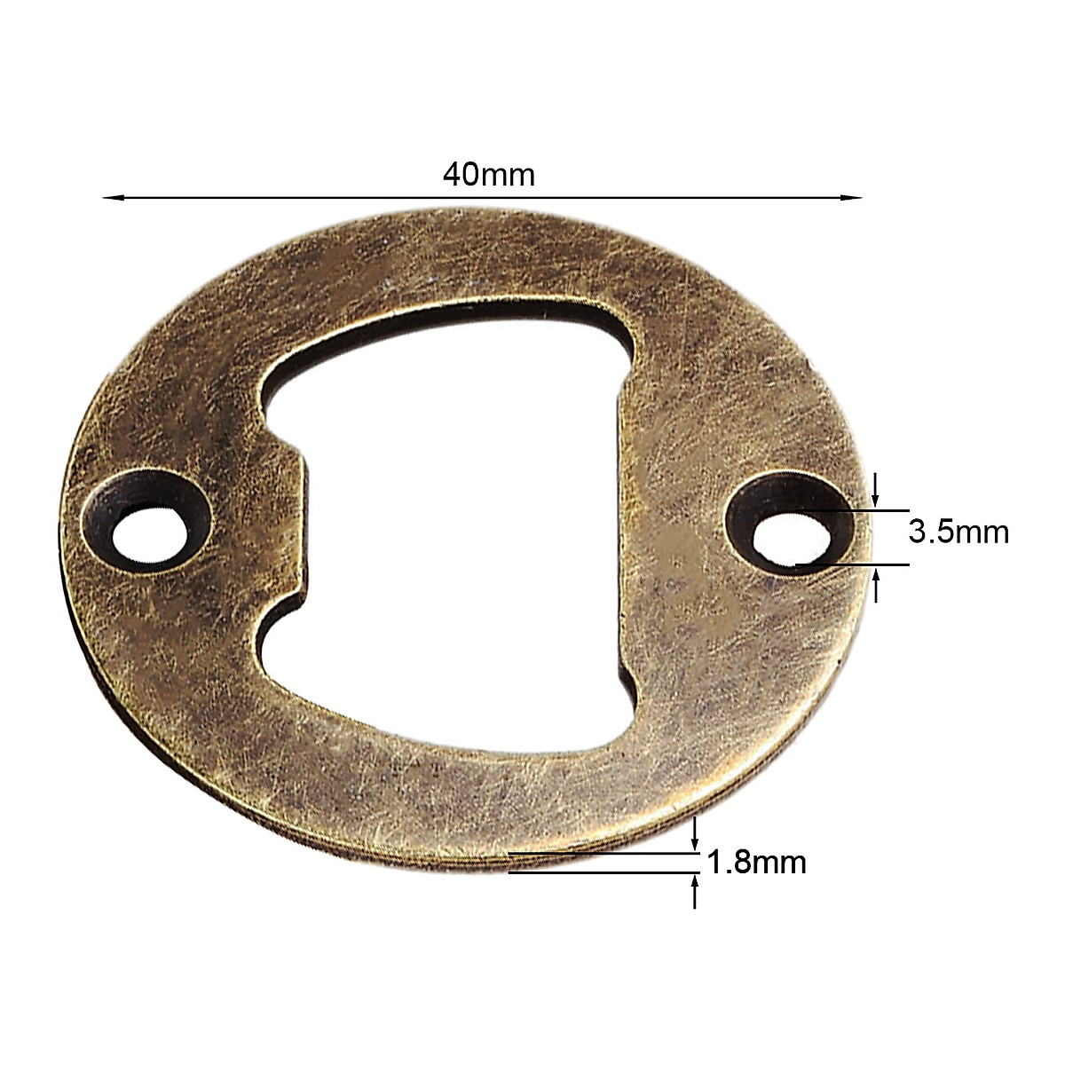 dophee 10Pcs Round Bottle Opener Insert, 40mm/1.57" Bronze Wine Beer Opener Bar Drinking Accessories with Screws Home Kitchen Party Supplies