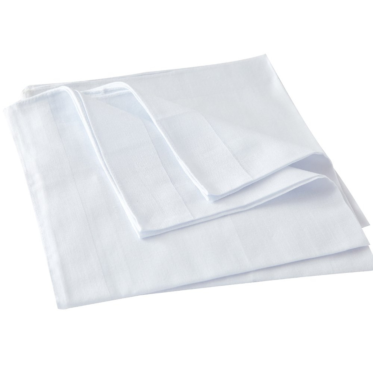 RDS HANKYTEX Men's Handkerchiefs,100% Soft Cotton,White Hankie Pack of 12 Pieces