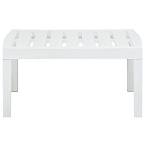 ZQQLVOO Patio Side Table Weather Resistant Plastic Tea Table Outdoor Coffee Bistro Table for Garden Balcony Yard Porch Patio Lawn 30.7"x21.7"x15"