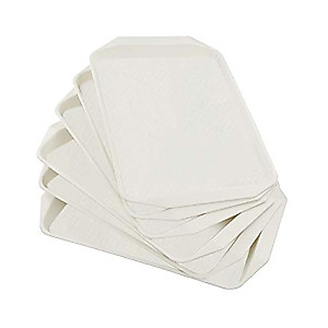 Eagrye Fast Food Serving Trays, Rectangle 16.9" x 12", Set of 6 (White)