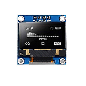DORHEA 6PCS 0.96’’ OLED Display Module 12864 128x64 Pixel LCD White Light SSD1306 Driver Board I2C Serial 0.96 inch IIC Chip 4 Pin Self-Luminous Display Board Compatible with Raspberry Pi