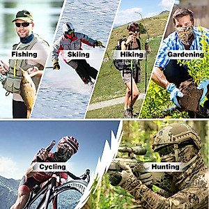 TERNNK Seamless Neck Gaiter Shield Scarf Bandana Face Mask Seamless UV Protection for Motorcycle Cycling Riding Running Headbands