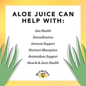 Lily Of The Desert Aloe Vera Juice Drink, Inner Fillet, Vegan Dietary & Immune Support, Gluten Free Liquid Digestive Aid, No Water Added, 16 Fl Oz