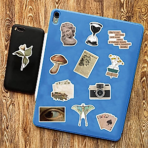 Maxleaf Old Times Vintage Stickers Scrapbook Supplies, Maxeaf 50PCS Nostalgia Retro Stickers for Planner Scrapbooking Laptops Art Journaling Gift Wrapping