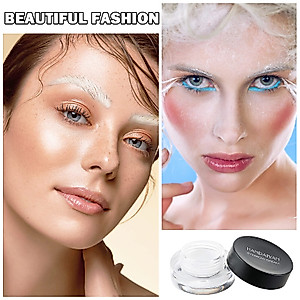 Eyebrow Pomade Cream,Brow Pomade Gel Naturally Long Lasting Waterproof,Delicate and Smooth Eye Brow Makeup Cosmetics with Eyebrow Brush - White