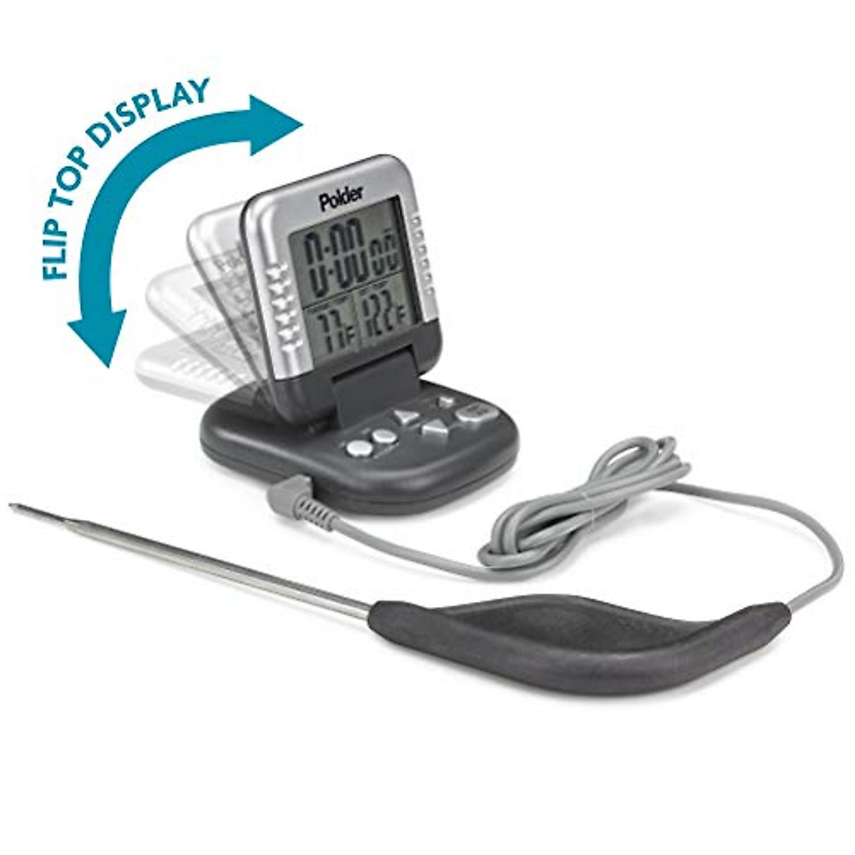 Polder Classic Combination Digital In-Oven Programmable Meat Thermometer and Timer