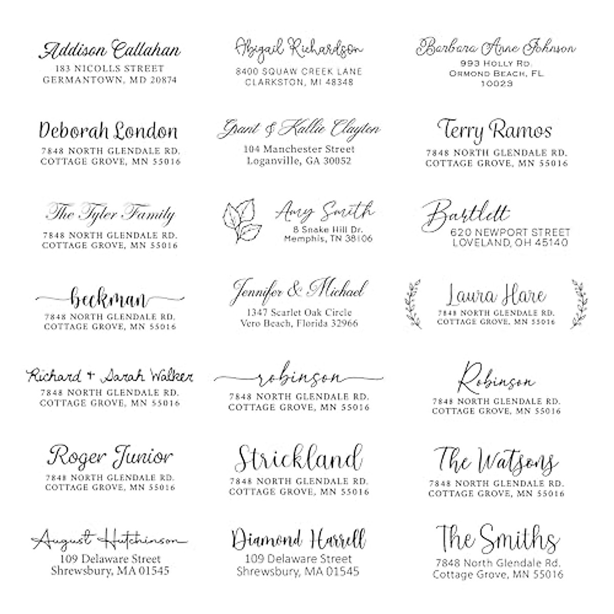 Return Address Labels Roll, Personalized Address Label Stickers, Custom White or Clear Address Labels (Roll of 100 Labels)