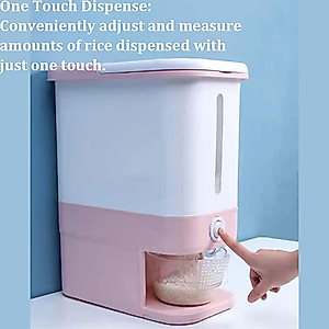 Creamoon WAQIA Rice Bucket Rice Storage Box Large Sealed Grain Container Grain Storage (pink)