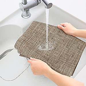 FYY Table Runner 72 Inches Long, Farmhouse Style Table Runner Heat Resistant Non-Slip Washable PVC Stain Resistant Woven Vinyl for Kitchen Dining Table Outdoor Party Holiday Decoration, 12 x 72 Inch