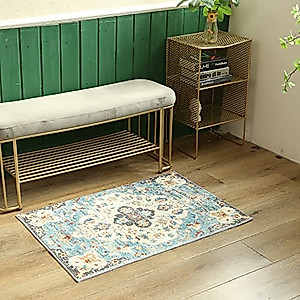 likuso Area Rug Living Room Rug.2'x3' Washable Farmhouse Boho Moroccan Throw Accent Rug for Kitchen Dining Room Home Under Table Floor Indoor Area Rug