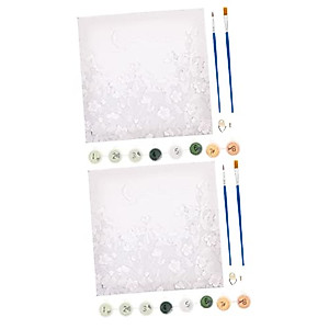 Whelping Kit 2 Sets Coloring Landscape Oil Painting Whelping Kit Decor Household Decor Paint by Number Paint by Number for Framed DIY Oil Painting Kits Wood Filling Home Decor