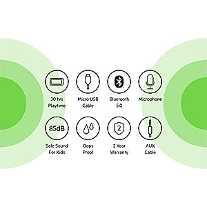 Belkin SoundForm Mini - Wireless Bluetooth Headphones For Kids with Built In Microphone - On-Ear Earphones for iPhone, iPad, Fire Tablet & more - Pink