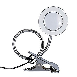 Simlug Magnifying Glass Lamp, Magnifying Light Table Base Holder USB Powered Portable Clamp Table Base Holder Desk Magnifier Lamp Ideal for Eyebrow Tattoo Tattoo